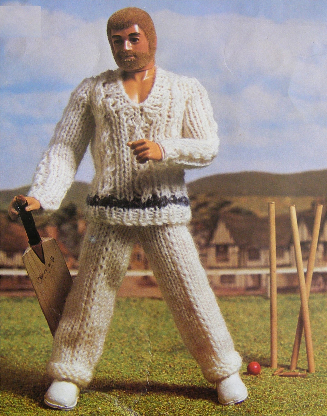 Action Man Cricket Outfit Knitting Pattern PDF for 11 - 12 Inch Boys ...