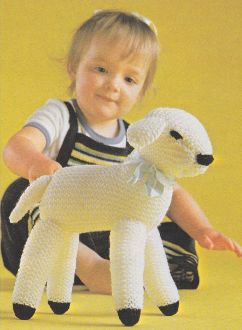 Lamb Knitting Pattern PDF, Soft Toy Pattern for a Lamb, Vintage Soft ...