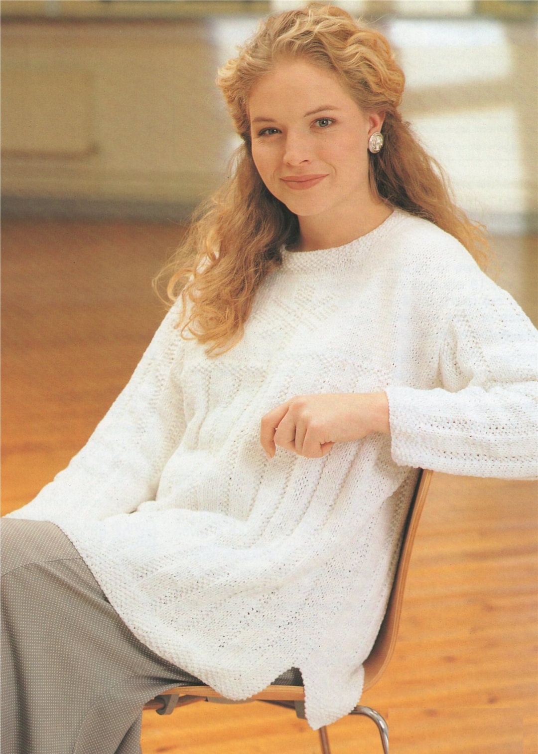 Womens Aran Tunic Sweater Knitting Pattern PDF Ladies 38, 40, 42, 44 ...