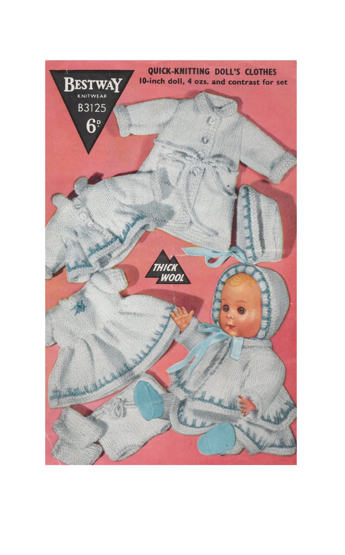 Dolls Clothes Knitting Pattern PDF for 10 Inch Baby Doll - Etsy