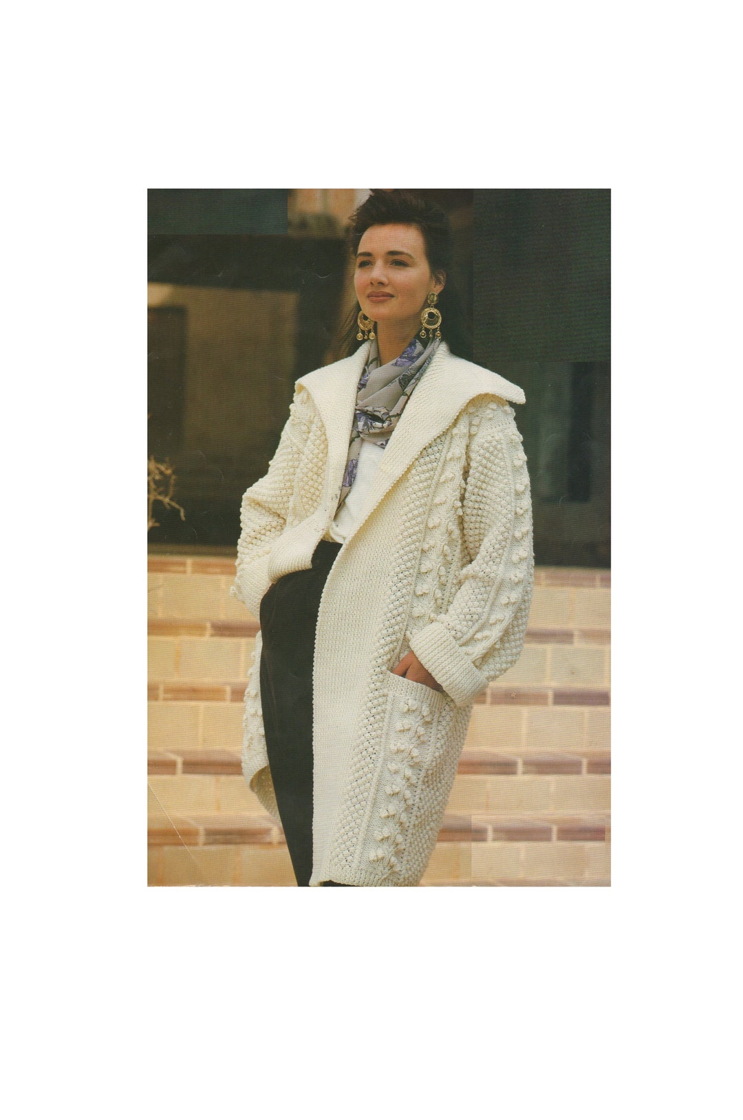 Womens Aran Coat Knitting Pattern PDF Ladies 30 - 32, 34 - 36 & 38 - 40 ...