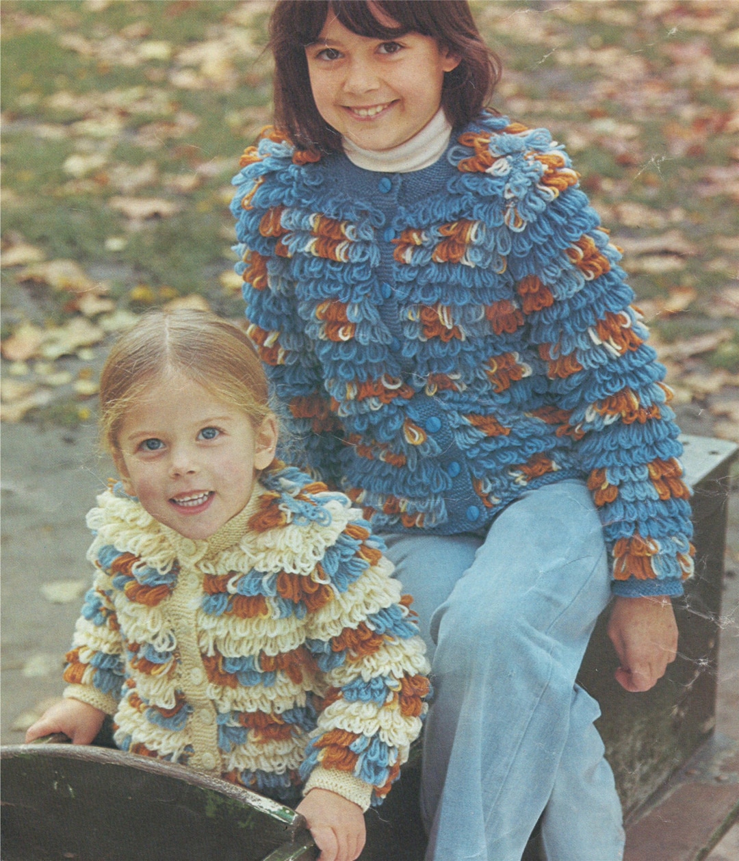 Girls Loopy Jacket Knitting Pattern PDF Childrens 20 - 27 Inch Chest ...