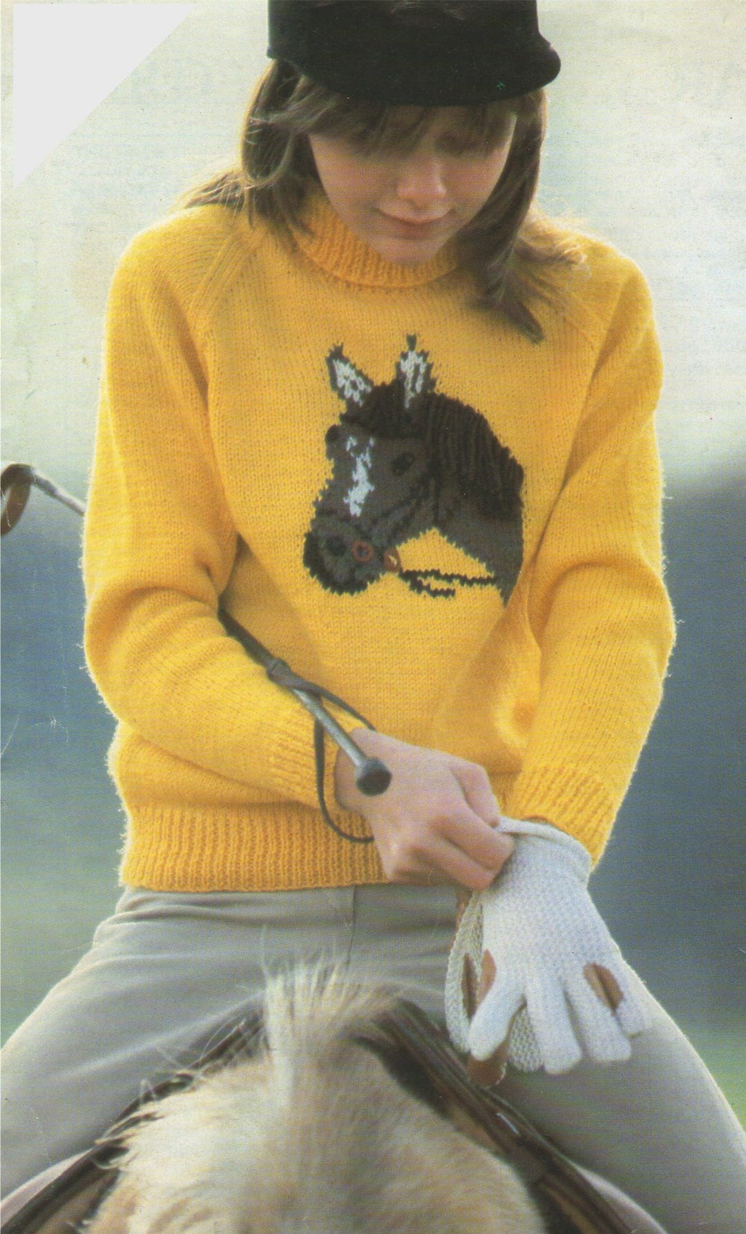 Horse Motif Sweater Knitting Pattern PDF Boys or Girls 26, 28, 30 and ...