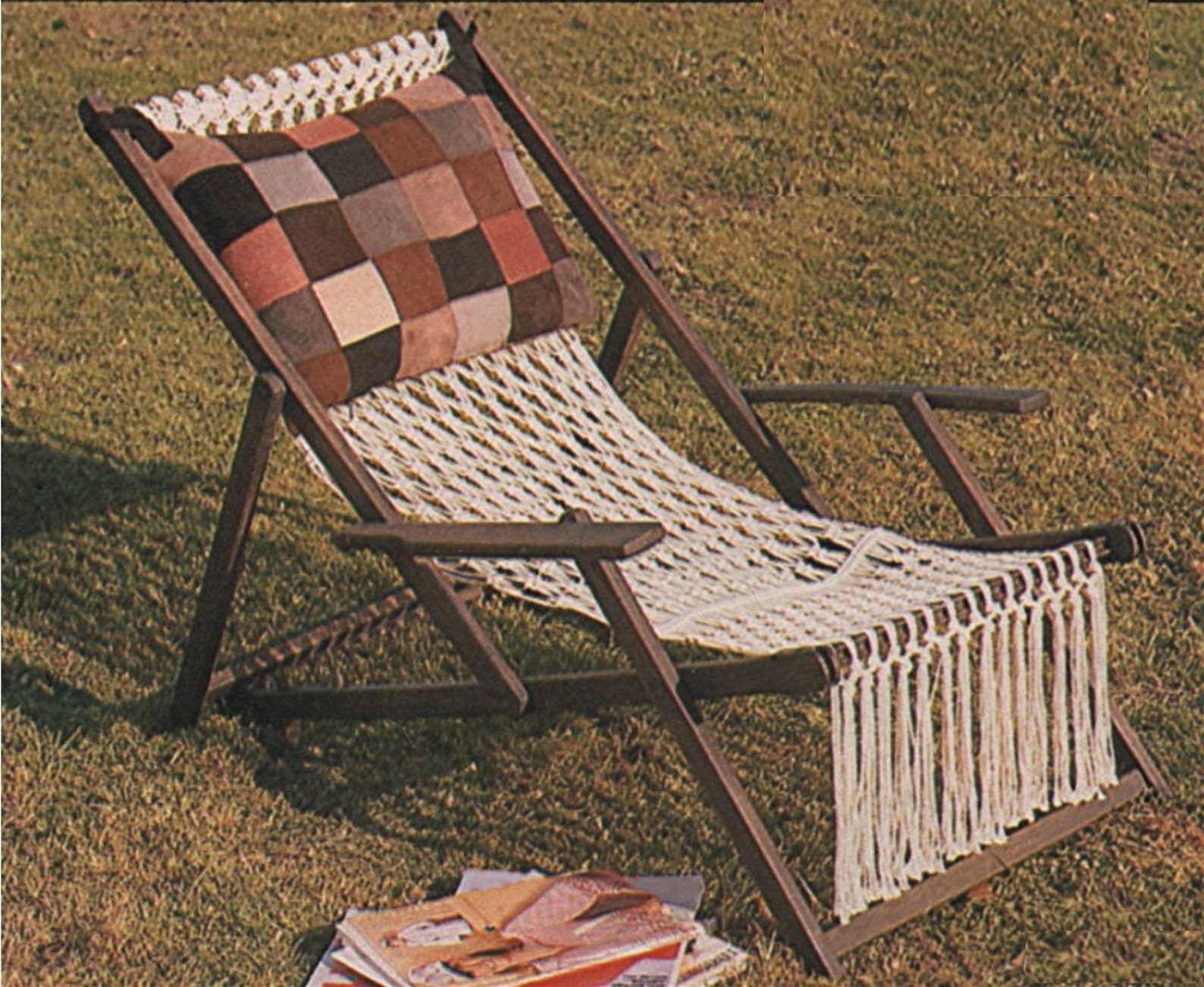 Deckchair Cover Macrame Pattern PDF Deck Chair, Garden Lawn Chair ...