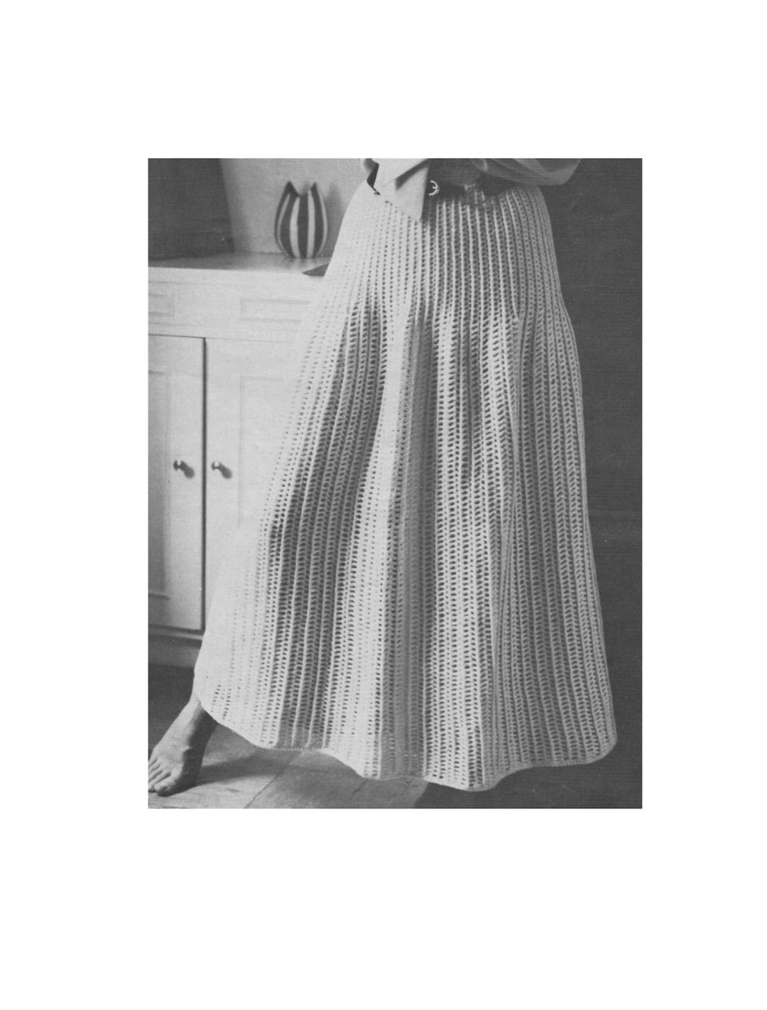 Vintage Crochet Long Skirt Pattern – Boho Beach Cover-up (PDF Pattern ...