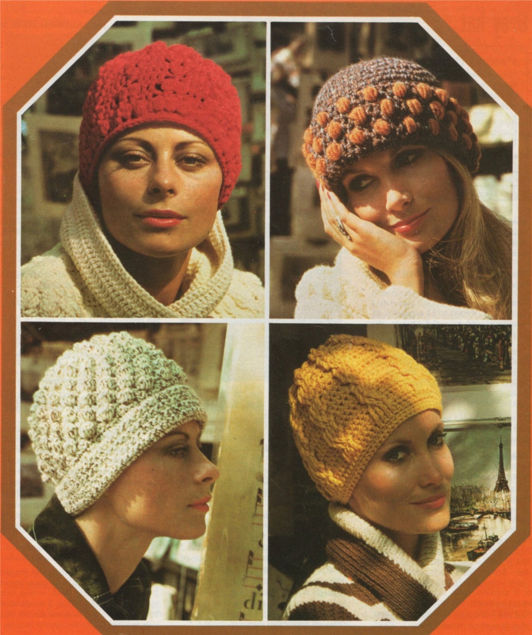 Womens Hat Crochet Pattern PDF Ladies Hats, Headwear, Winter ...