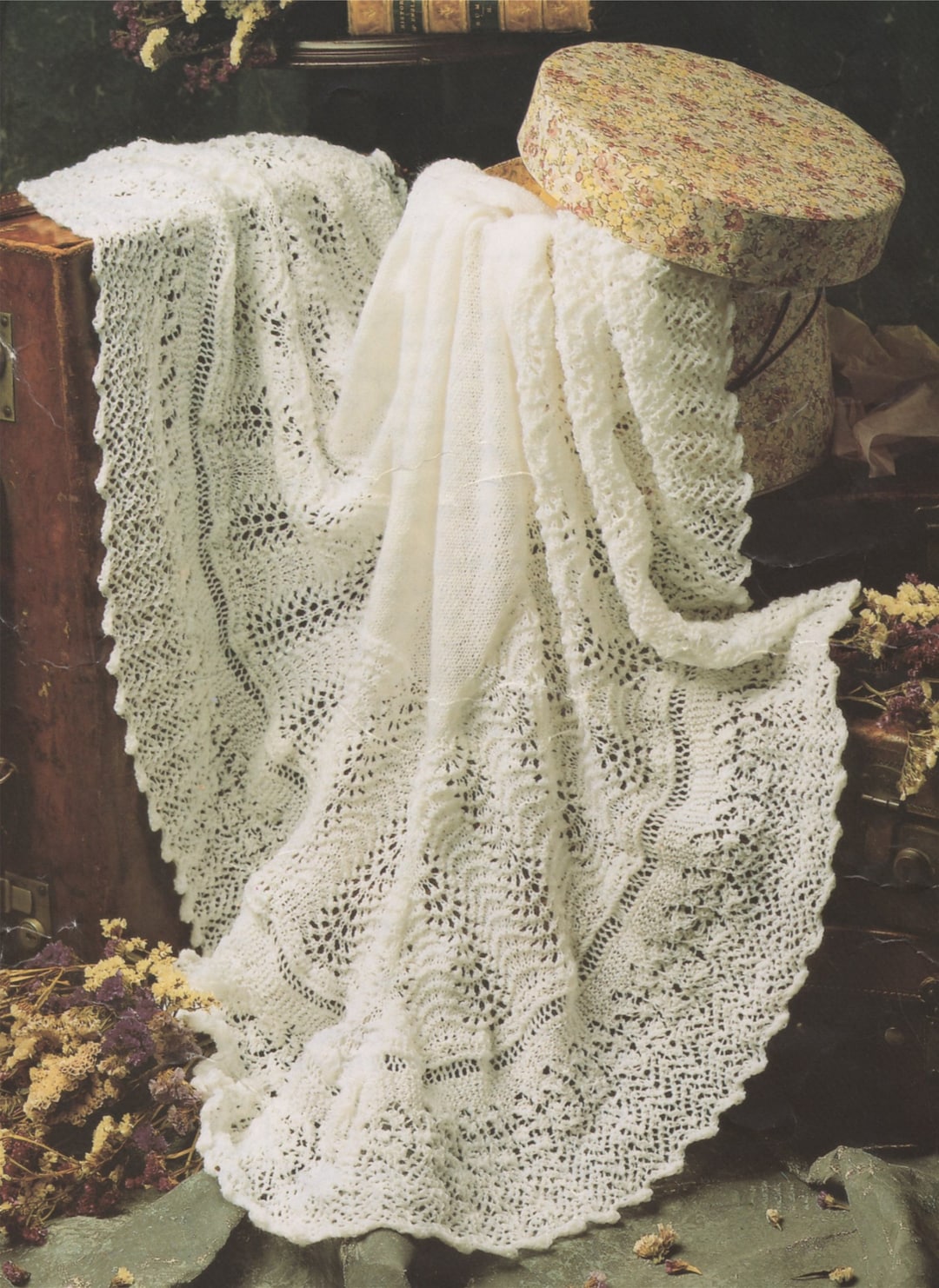 Babys Shawl Knitting Pattern PDF Babies Square Shawl, Newborn Baby ...