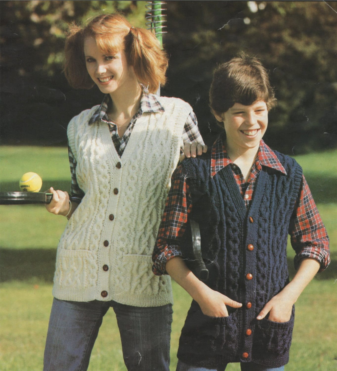 Aran Long Waistcoat Knitting Pattern PDF Womens, Boys and Girls 28, 30 ...