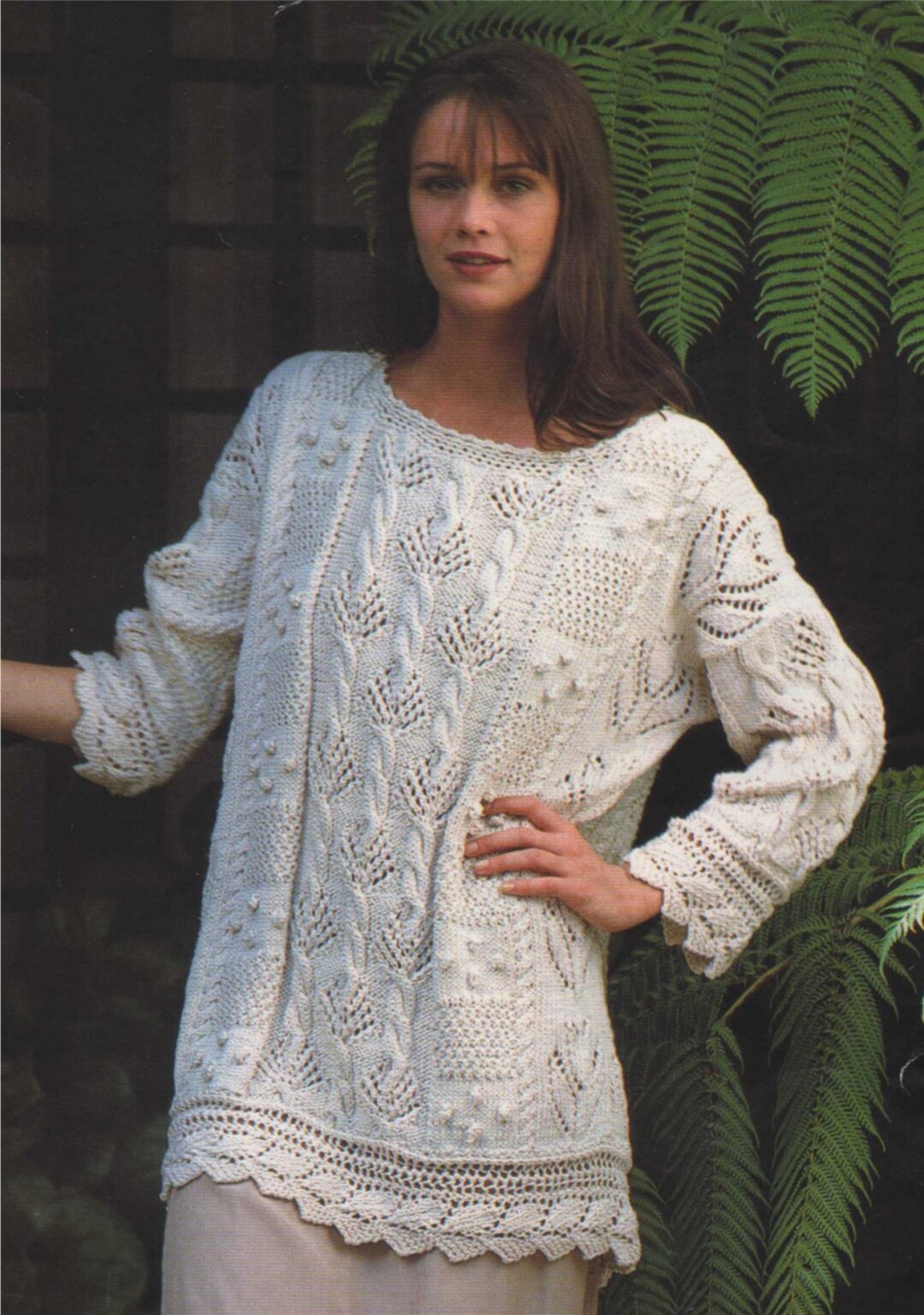 Womens Tunic Sweater Knitting Pattern PDF Ladies 32 - 40 Inch Bust ...