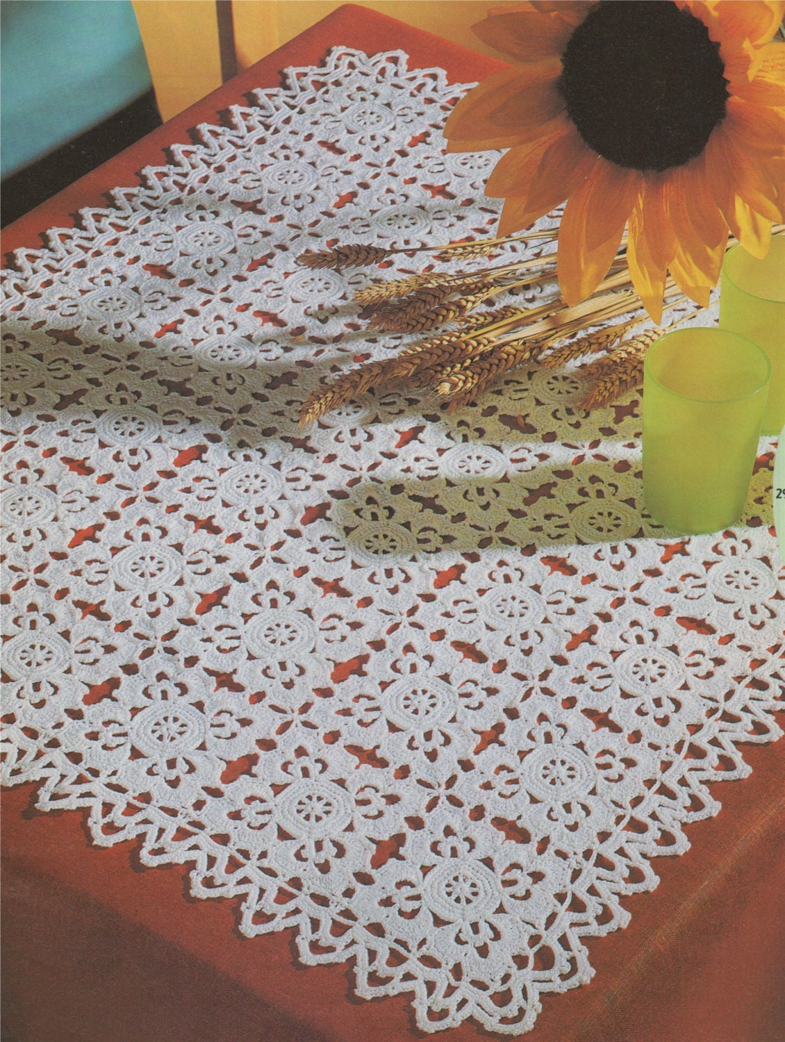Square Doily Crochet Pattern PDF Doily Table Mat Tray Cloth | Etsy Square Doily Crochet Pattern PDF Doily Table Mat Tray Cloth | Etsy