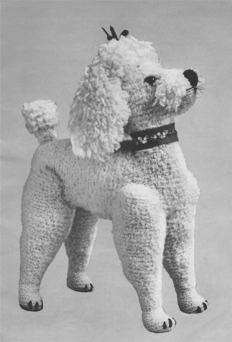 Poodle Dog Toy Knitting Pattern PDF Dog Mascot Vintage Toy - Etsy UK