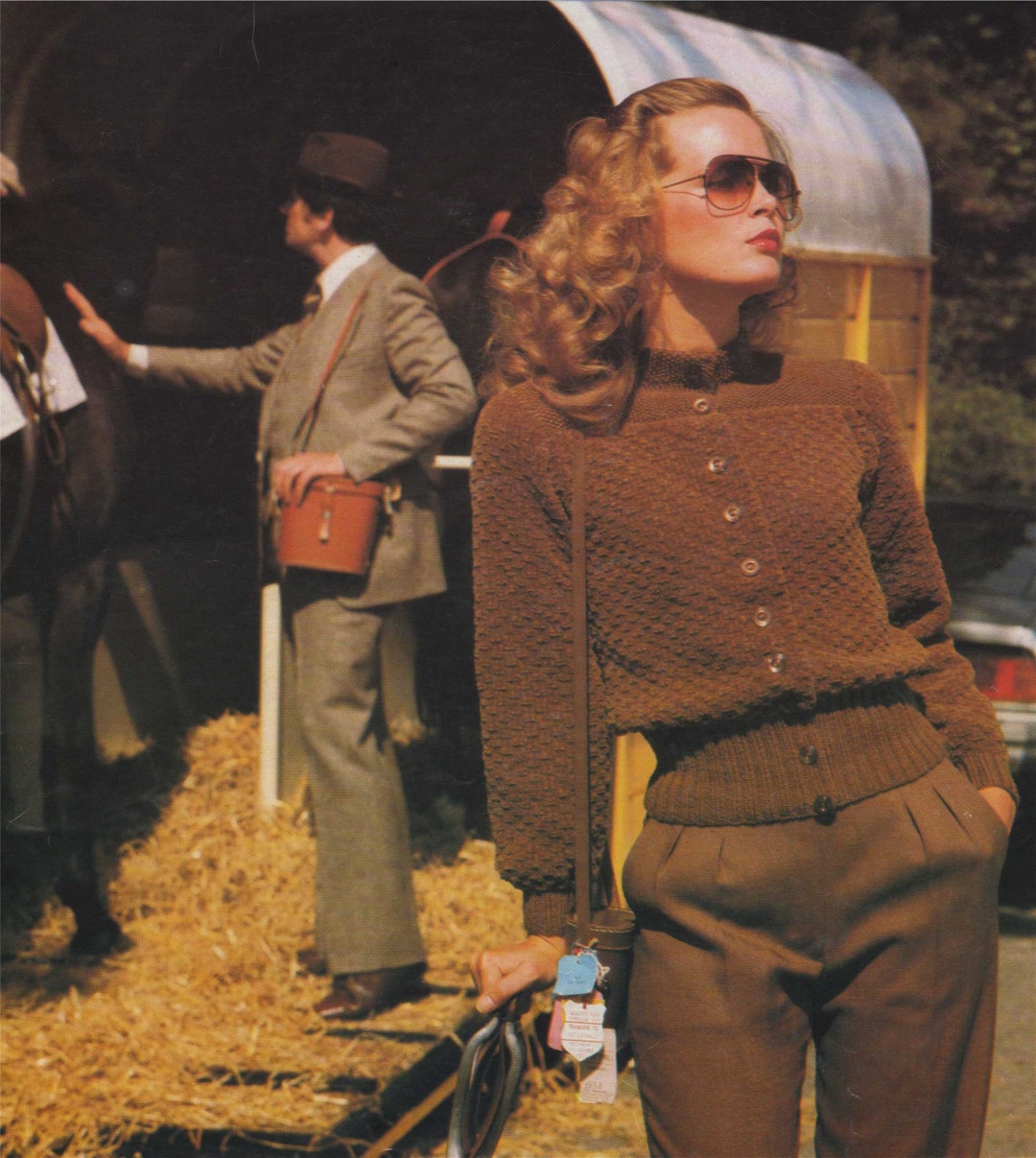 Womens Chenille Jacket Knitting Pattern PDF Ladies 32, 34, 36, 38, 40 ...