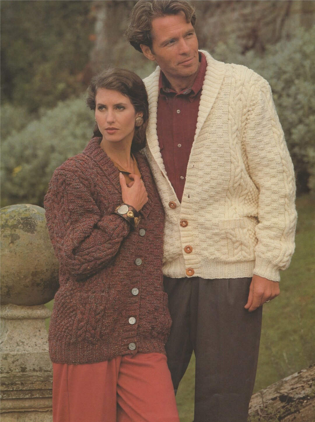 Aran Jacket Knitting Pattern PDF Womens or Mens 32, 34 - 36, 38, 40 and ...