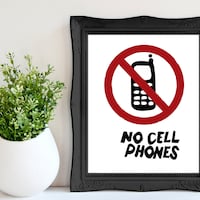 PRINTABLE No Cell Phones SIGN, Waiting Room SIGN, Therapist, Reception ...