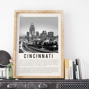 Cincinnati Print, Cincinnati Poster, Cincinnati Wall Art, Home Decor ...