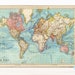 Old Map of the World, 1883 Vintage World Map, Antique Map, Large Retro ...