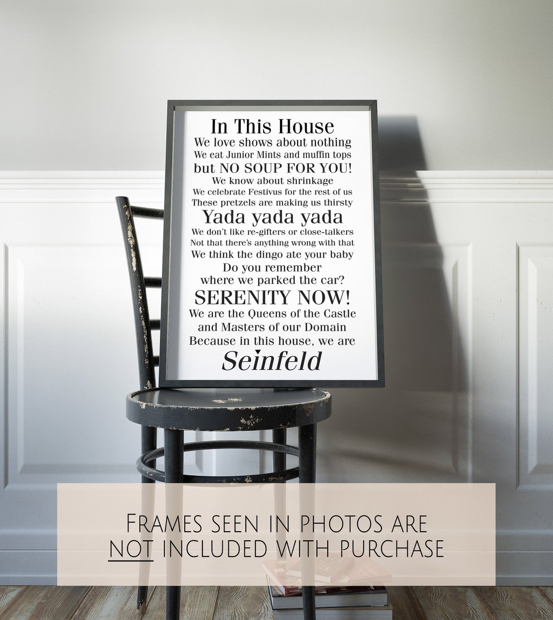 Seinfeld Poster Seinfeld Tv Show Print in This House Seinfeld Quotes ...
