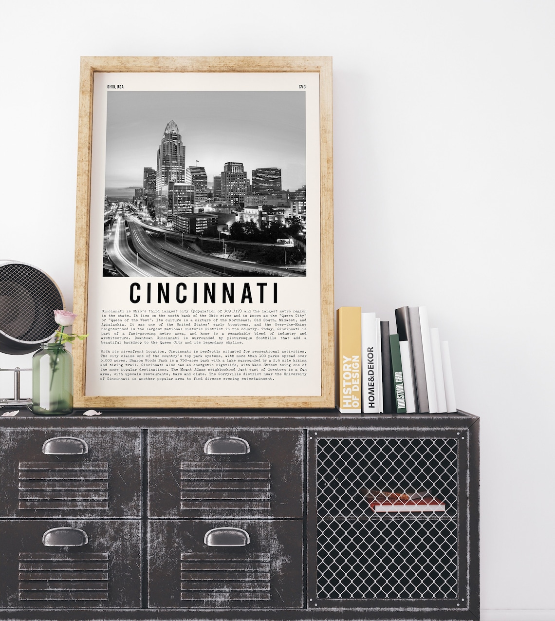 Cincinnati Print, Cincinnati Poster, Cincinnati Wall Art, Home Decor ...