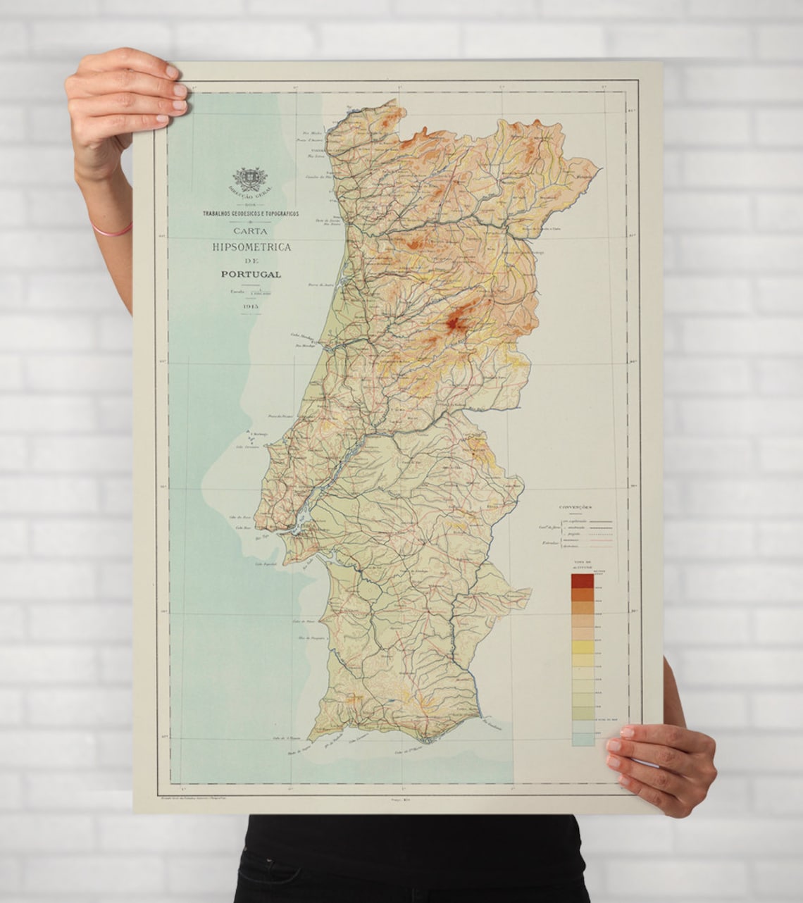 Old Map of Portugal 1915 vintage Portugal map antique map of | Etsy