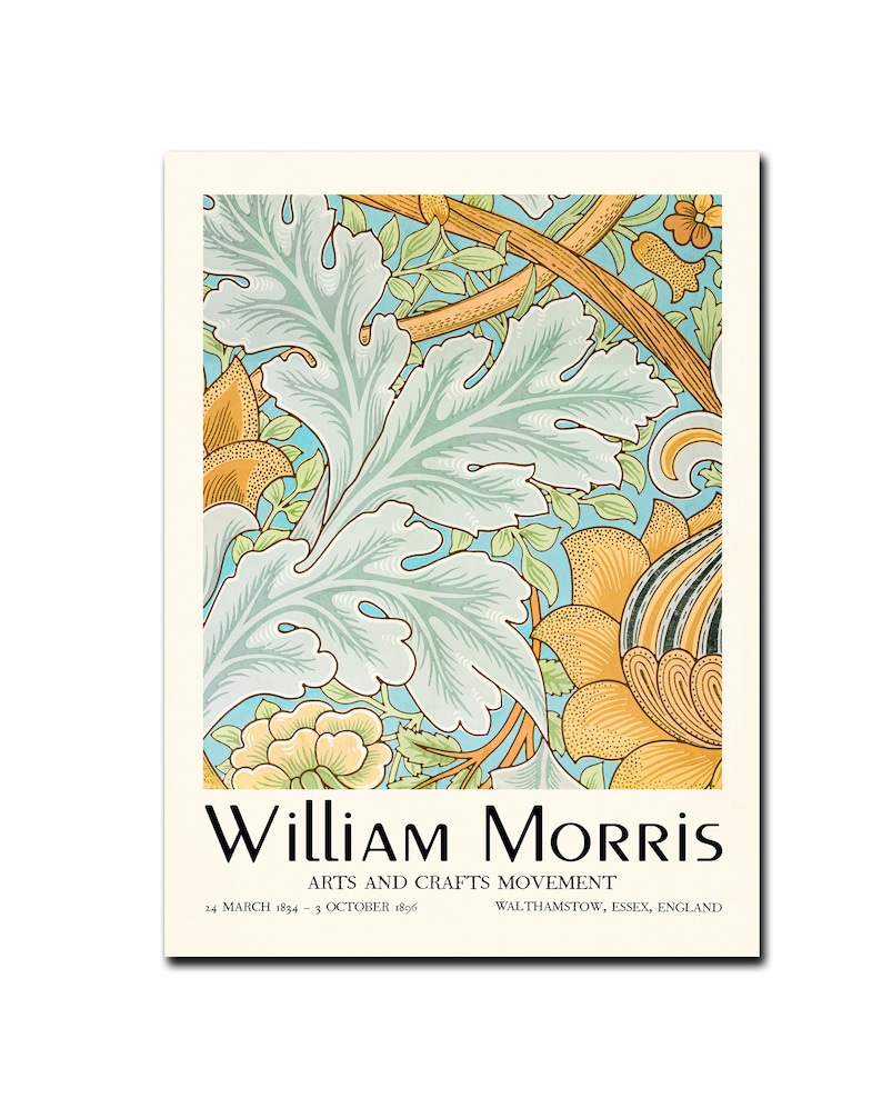 William Morris Poster, William Morris Print, Vintage Wall Art, Floral ...