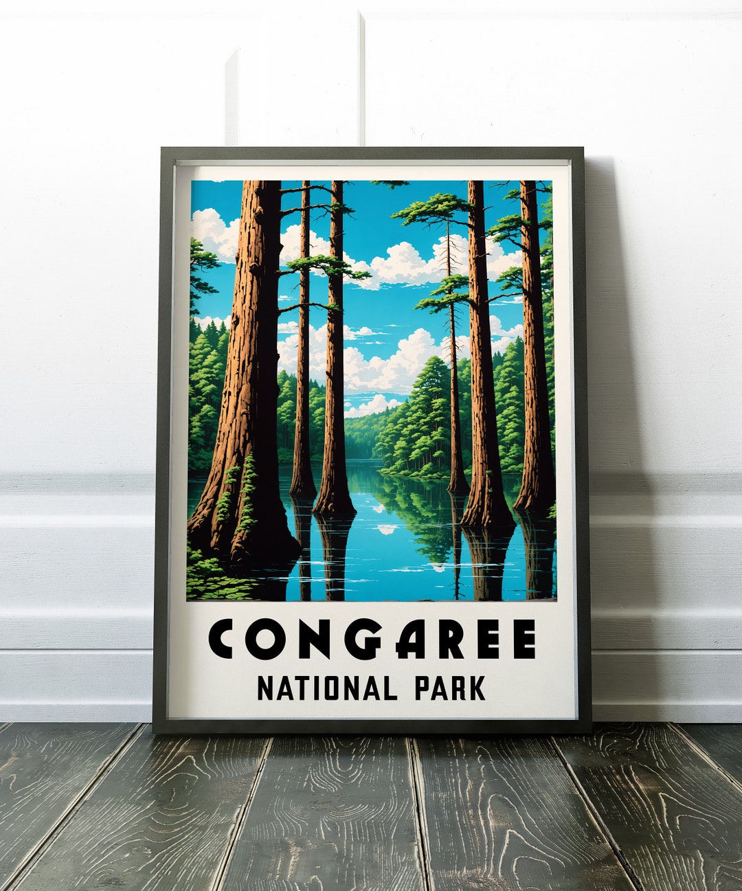Congaree National Park Poster, Congaree South Carolina Travel, Hiking ...