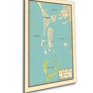 Vintage Retro Design Map of Tierra Verde, Florida Vintage Looking Map ...