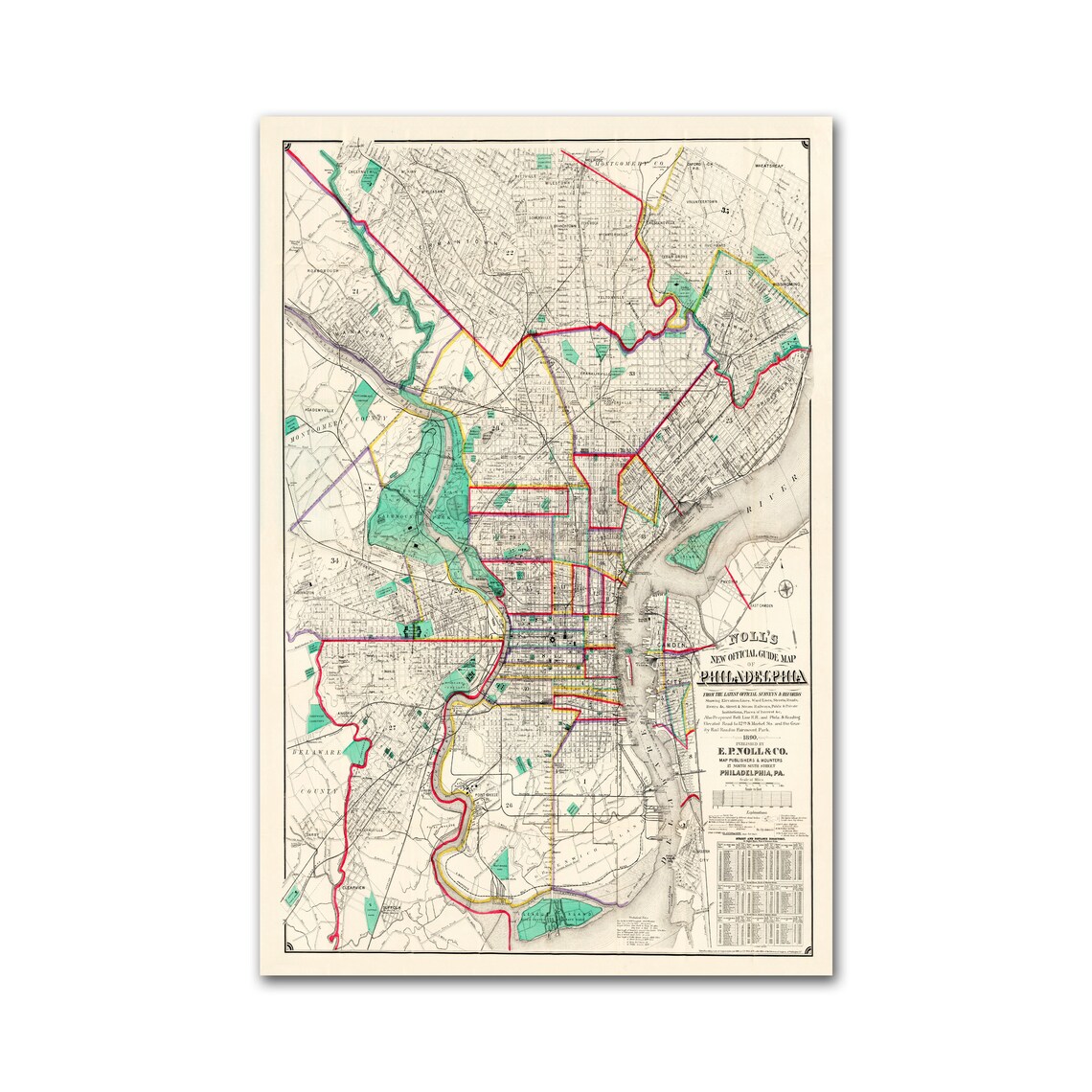 Set of 3 Philadelphia Vintage Maps Old Philadelphia Map - Etsy
