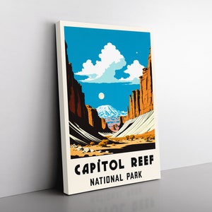 Capitol Reef National Park Poster, Capitol Reef Utah Travel Poster ...