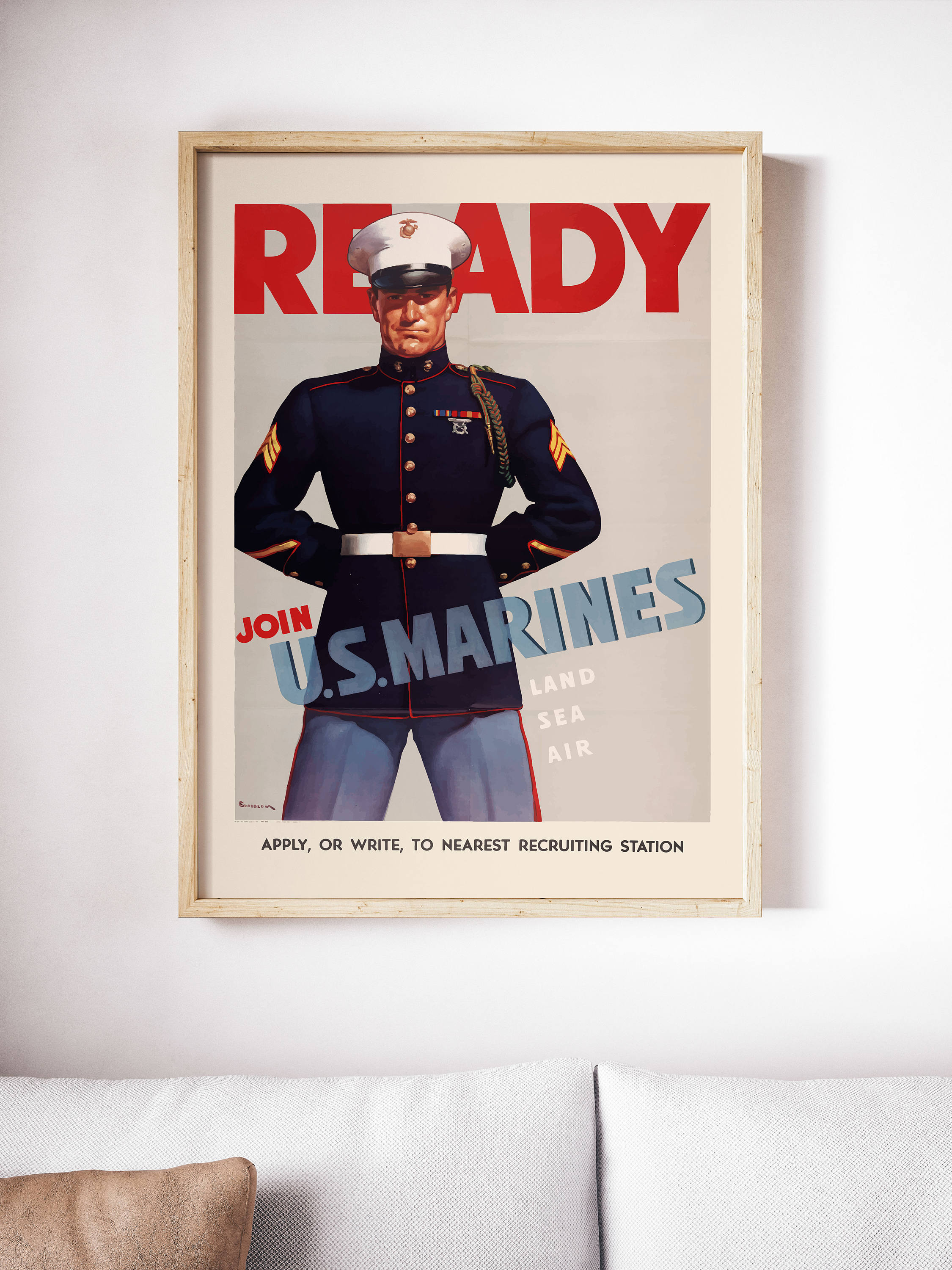 Marine Corps Gifts, US Marines, Vintage Military Poster, Retro Military ...