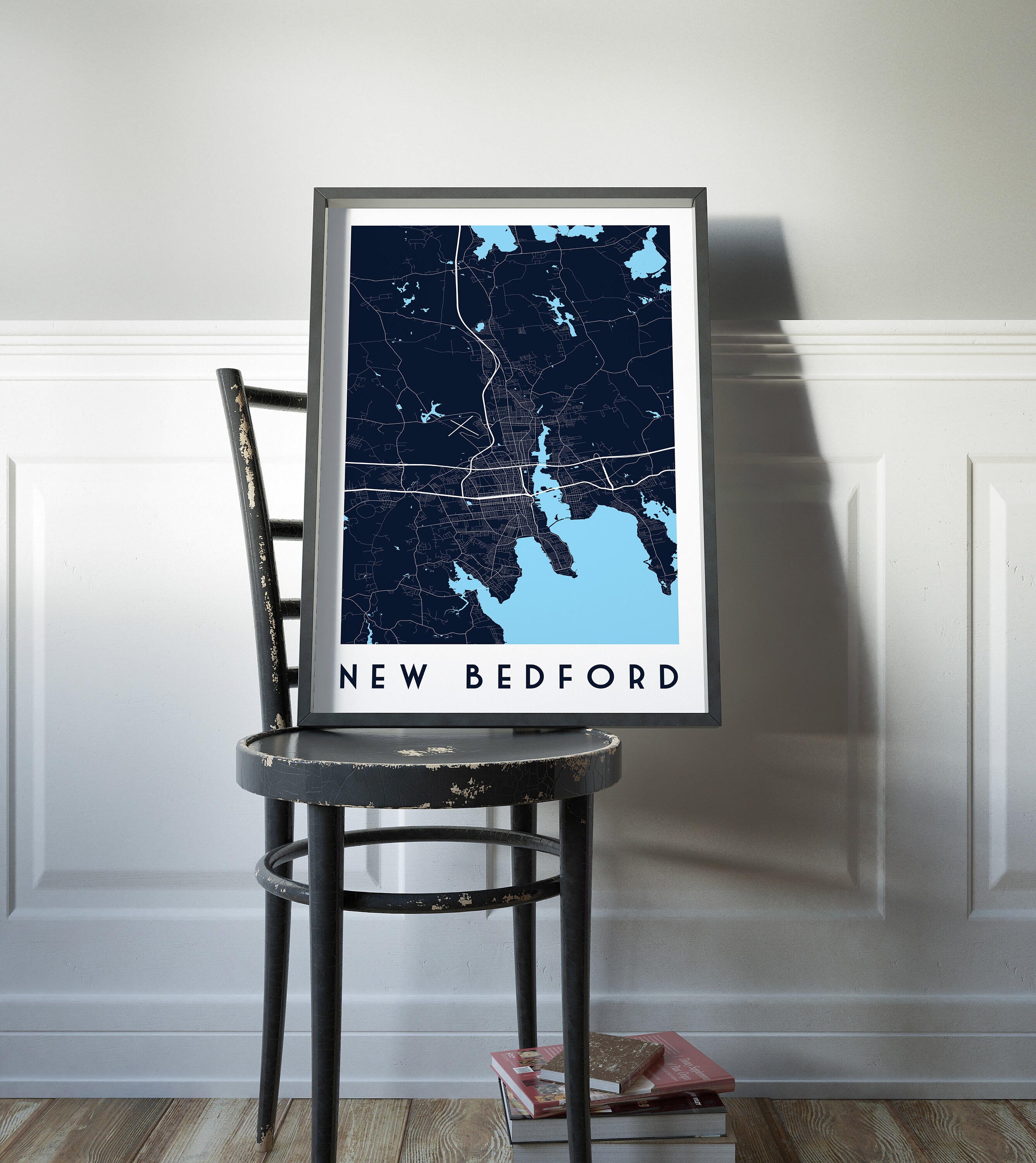 New Bedford Massachusetts Map Custom Map Print Personalized - Etsy