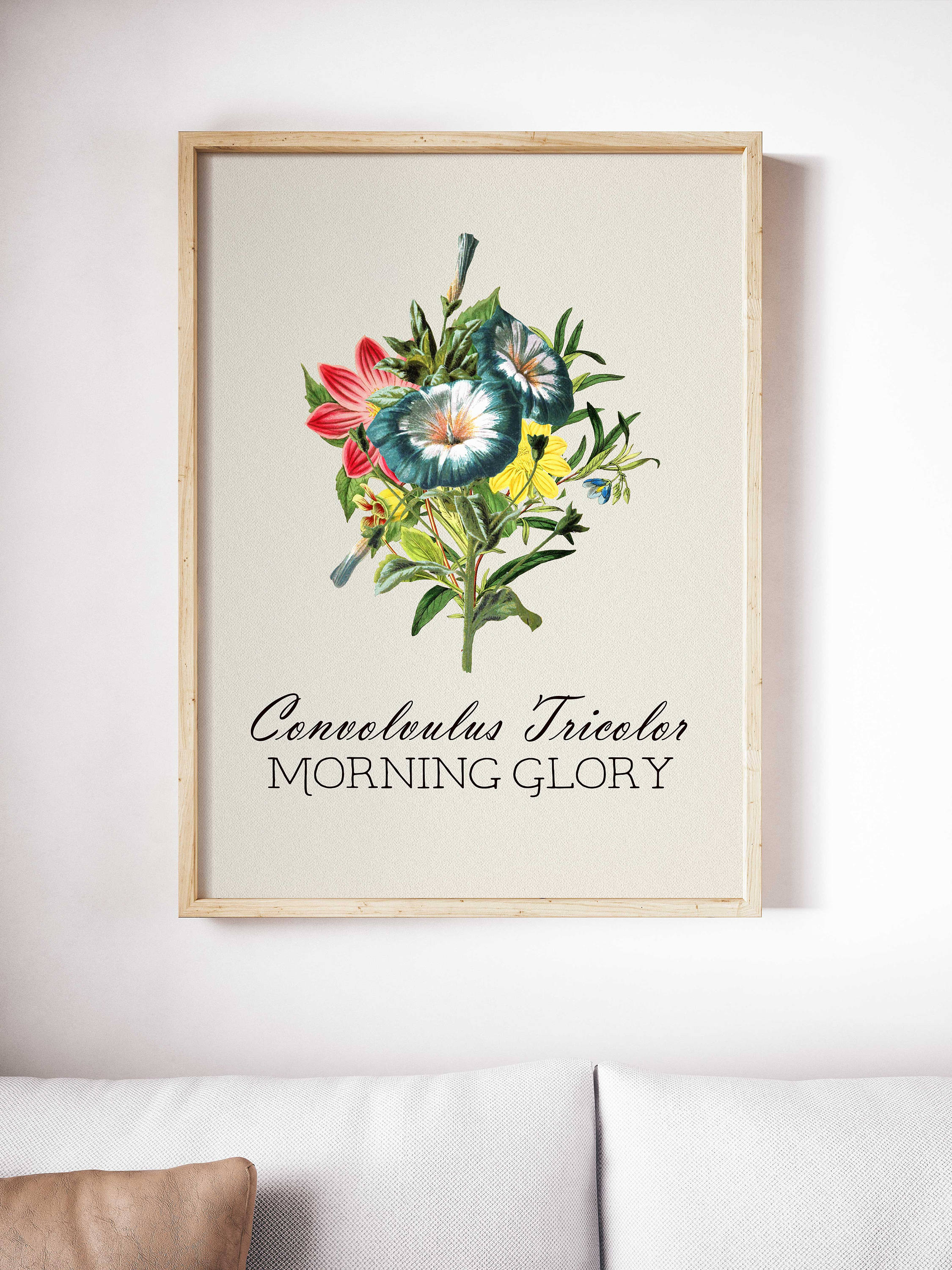 BOTANICAL PRINT Morning Glory Botanical Art Blue Flower Art Print ...