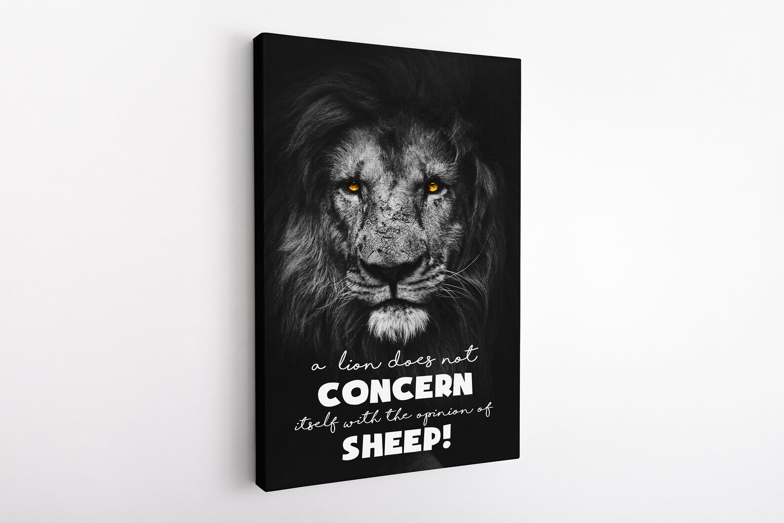 A Lion Does Not Concern Itself With the Opinion of Sheep CANVAS ...
