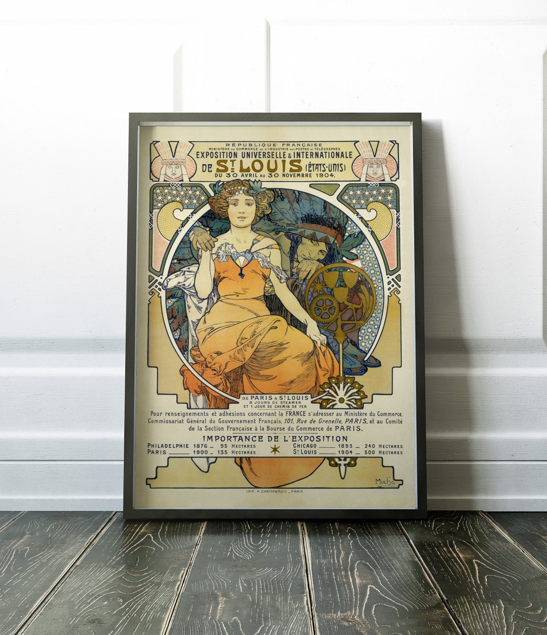 Vintage St Louis World's Fair Advertisement Poster, Retro French Ad ...