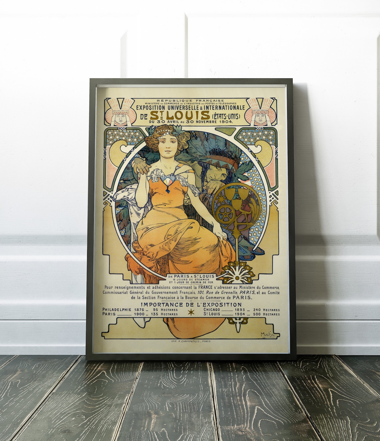 Vintage St Louis World's Fair Advertisement Poster, Retro French Ad ...