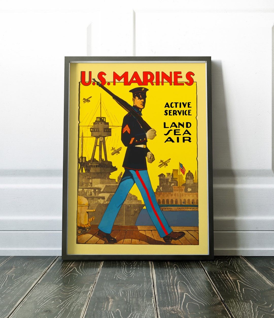 Marine Corps Gifts, US Marines, Vintage Military Poster, Retro Military ...