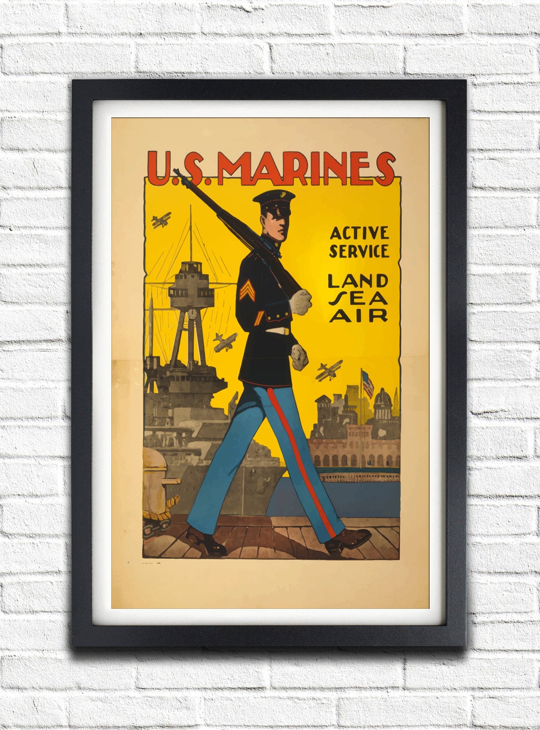 Marine Corps Gifts US Marines Vintage Military Poster Retro - Etsy