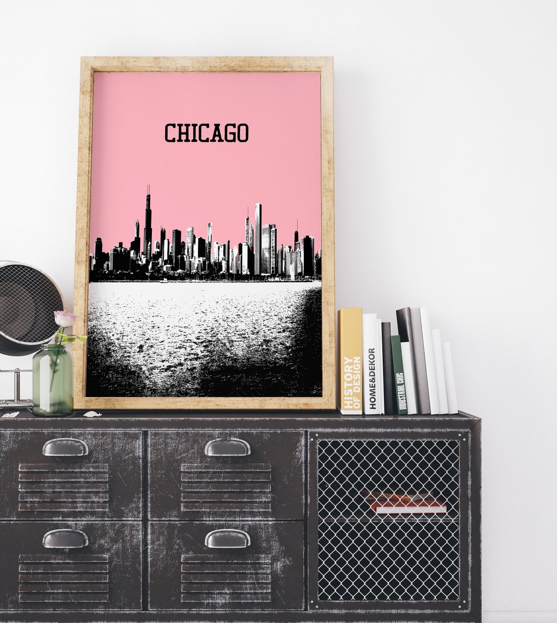 Chicago Skyline Print ,chicago City Art, Chicago Illinois Poster ...