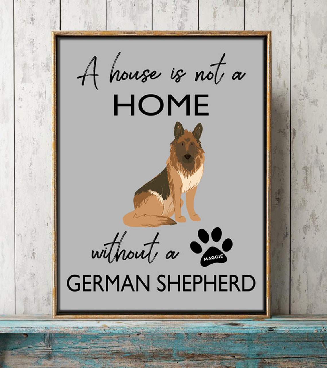 German Shepherd Poster German Shepherd Gift Fathers Day Gift | Etsy