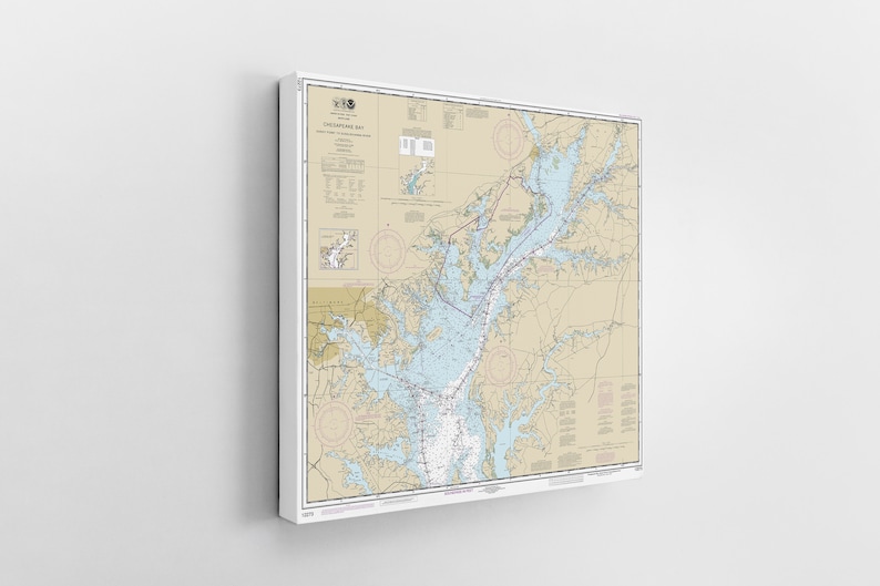 Chesapeake Bay Nautical Chart Map Sandy Point to Susquehanna - Etsy