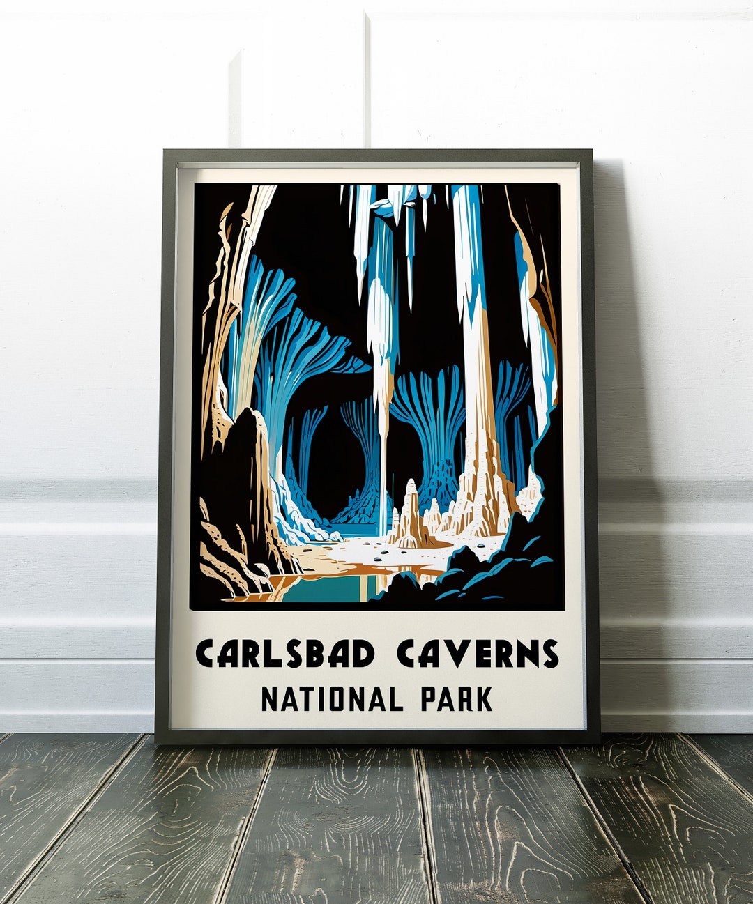 Carlsbad Caverns National Park Poster, New Mexico Travel Poster, Hiking ...
