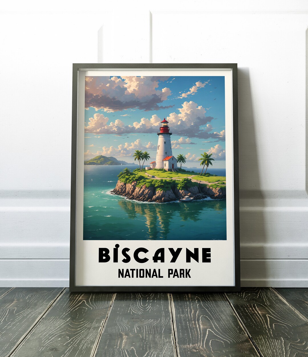 Biscayne National Park Poster, Biscayne, Florida Travel Poster, Hiking ...