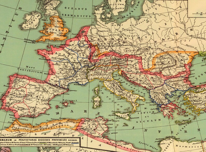 Mapa antiguo de Europa mapa de Europa vintage de 1903 mapa - Etsy México