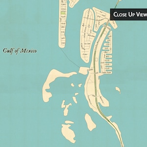 Vintage Retro Design Map of Tierra Verde, Florida Vintage Looking Map ...