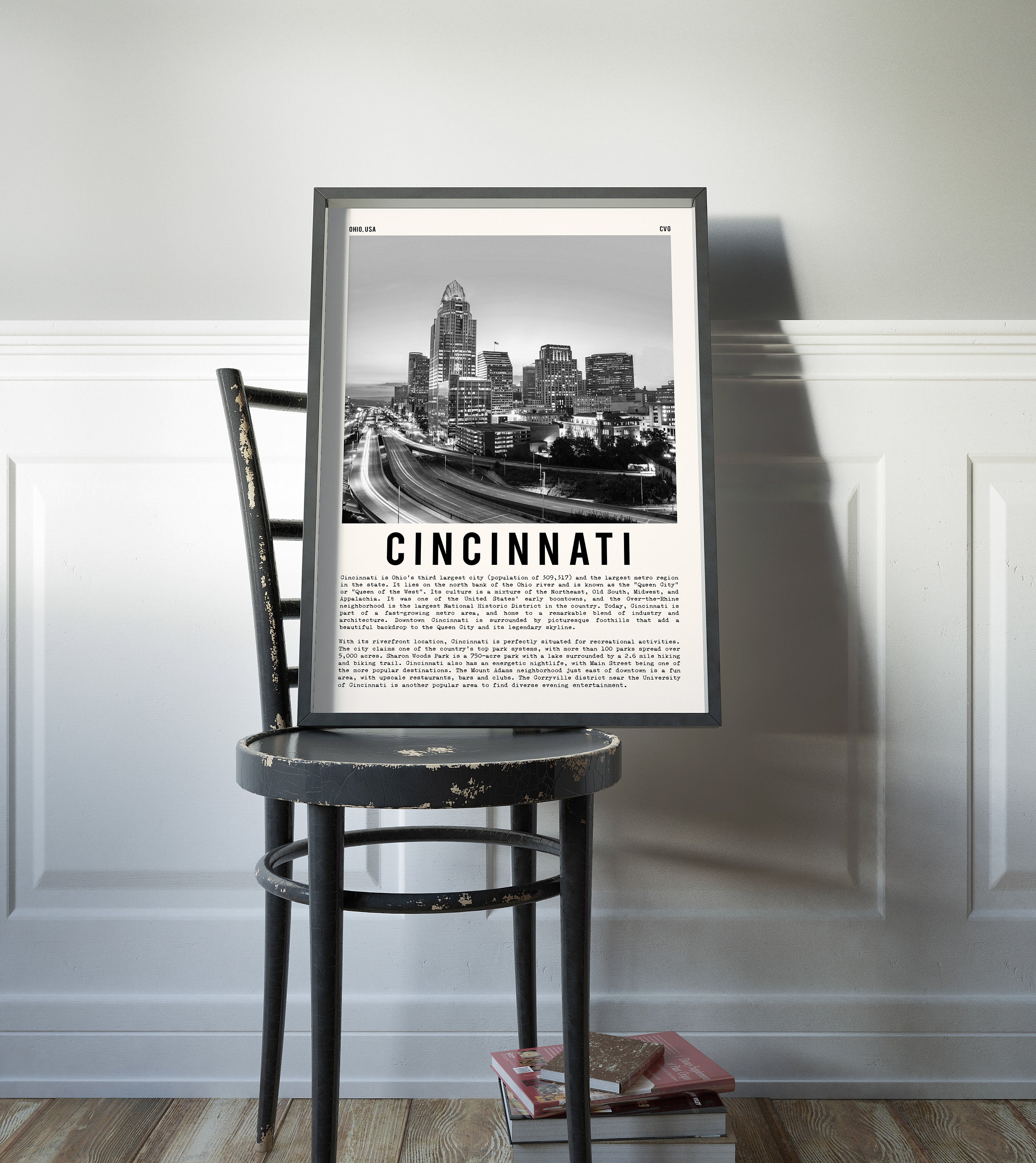 Cincinnati Print Cincinnati Poster Cincinnati Wall Art Home - Etsy
