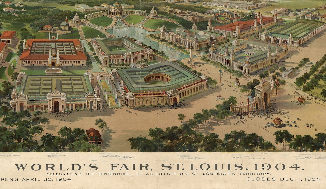 Old Map of St Louis 1904 World's Fair Vintage Saint Louis - Etsy