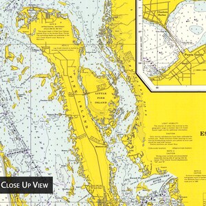 Sanibel Island Nautical Chart Map, Pine Island, Estero Florida Map ...