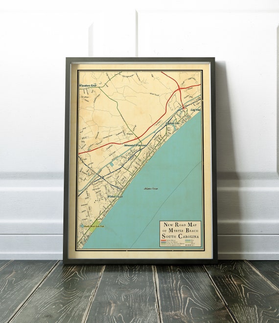 Old Map Of Myrtle Beach