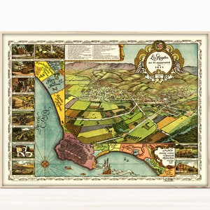 Old Map of Los Angeles, Vintage Los Angeles Map, Antique Map of LA as ...