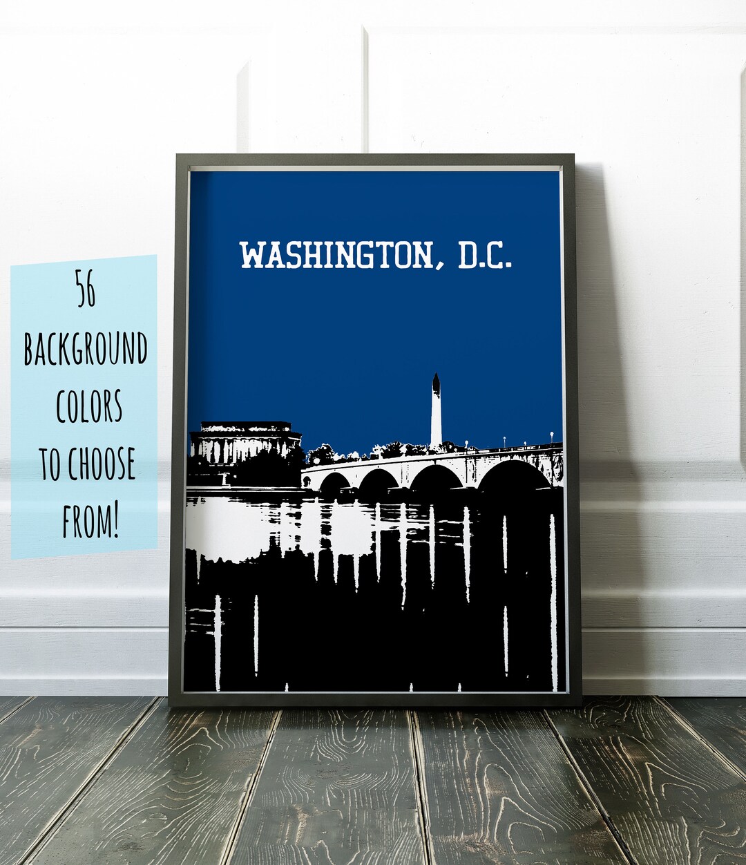 Washington DC Skyline Poster, Washington Dc Art, Washington DC Skyline ...