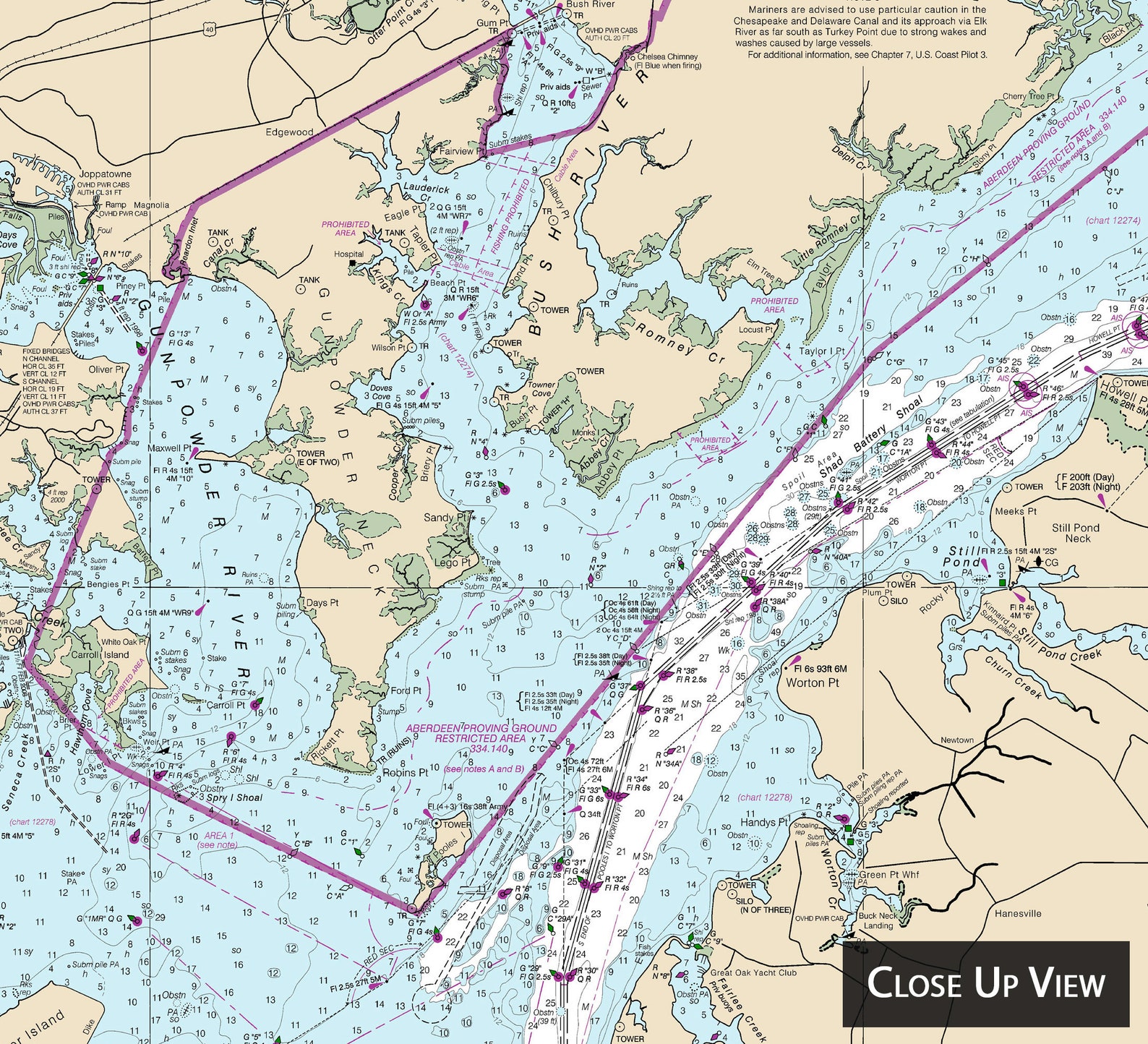 Chesapeake Bay Nautical Chart Map Sandy Point to Susquehanna - Etsy